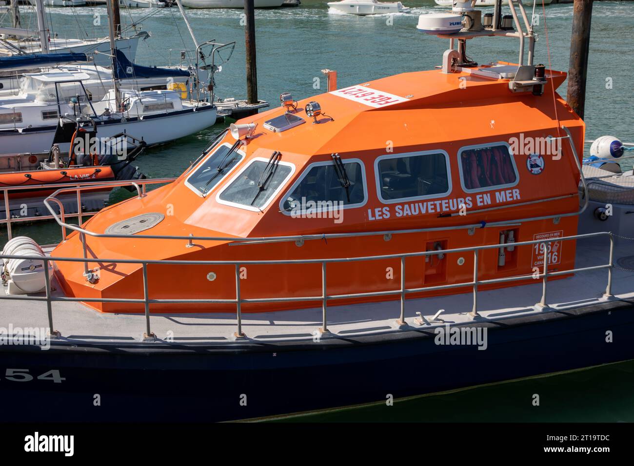 Saint-Gilles-Croix-de-Vie , France - 10 06 2023 : snsm les sauveteurs ...