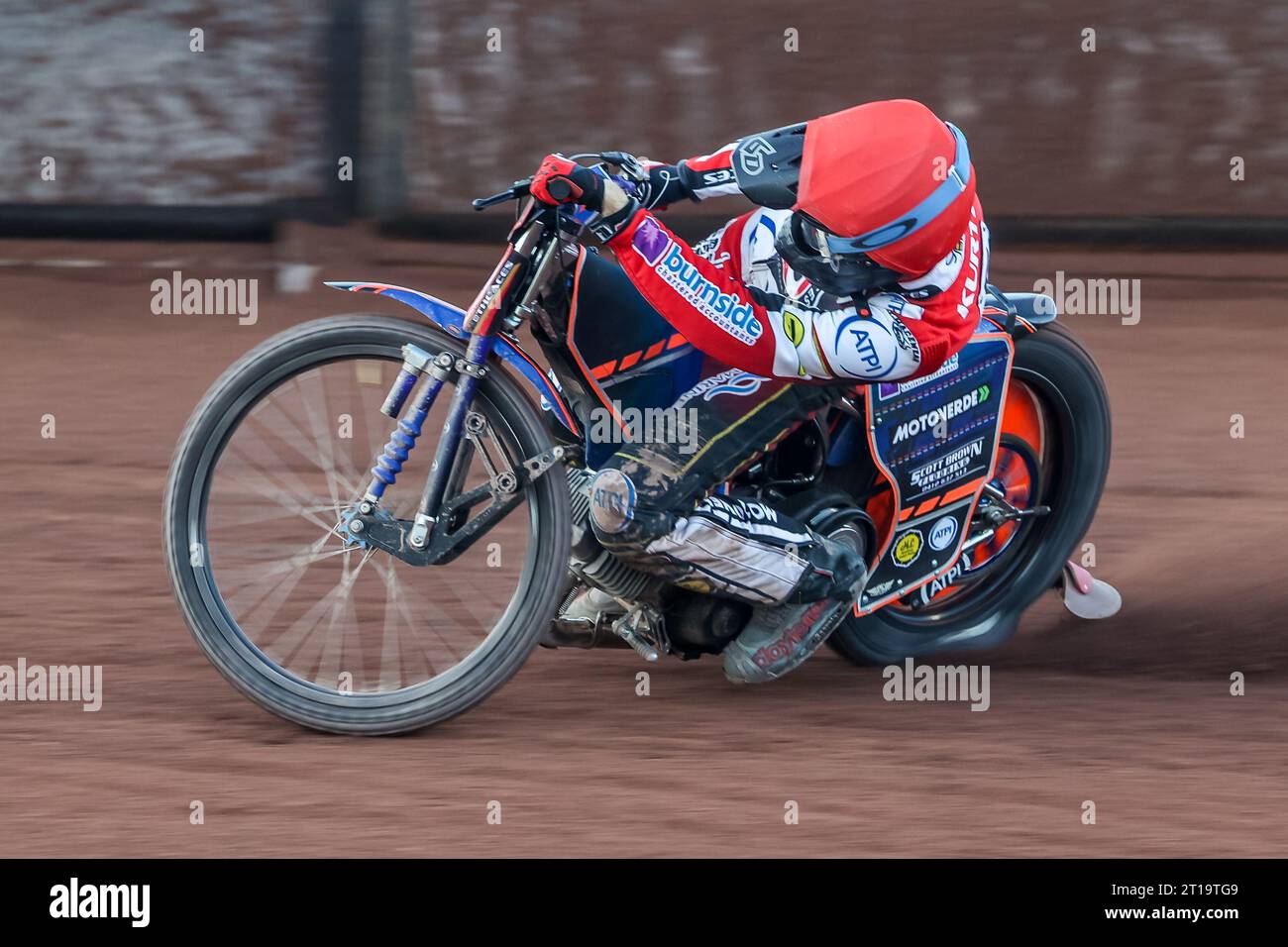 Brady Kurtz - Belle Vue Aces speedway rider. Action portrait Stock ...