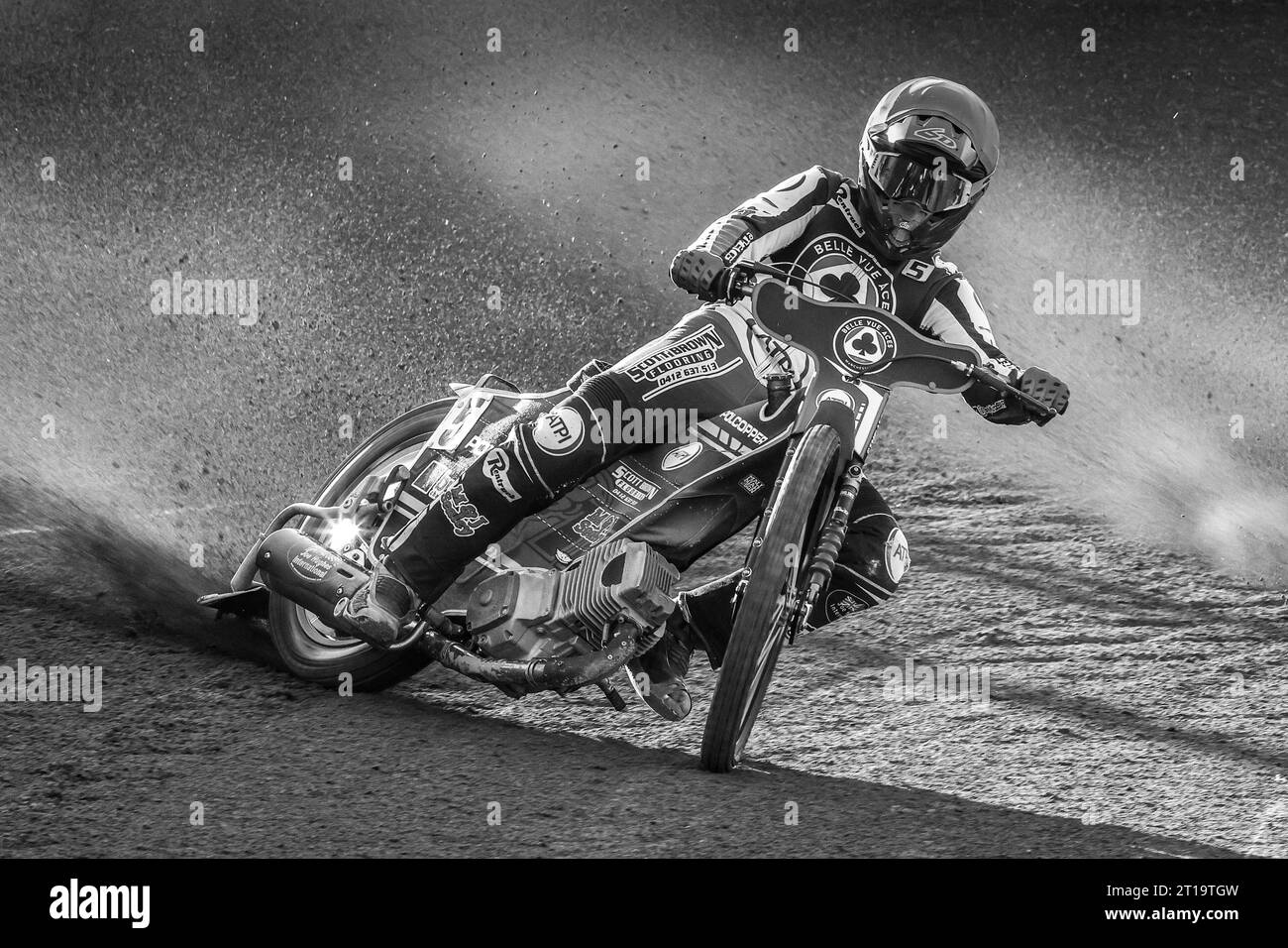 Brady Kurtz - Belle Vue Aces speedway rider. Action portrait Stock ...