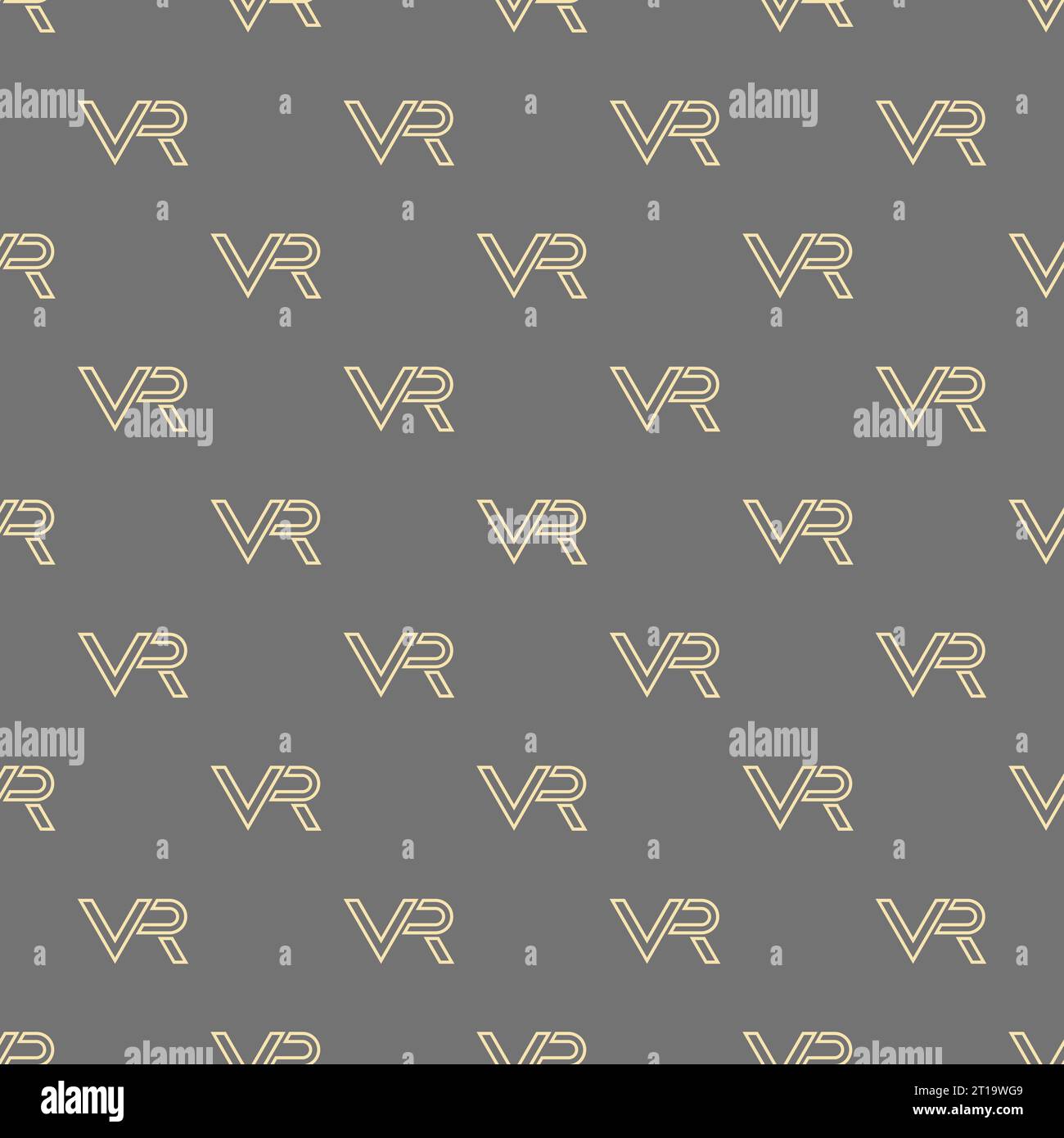 Seamless vector gray and golden pattern with VR logos. Virtual reality ...