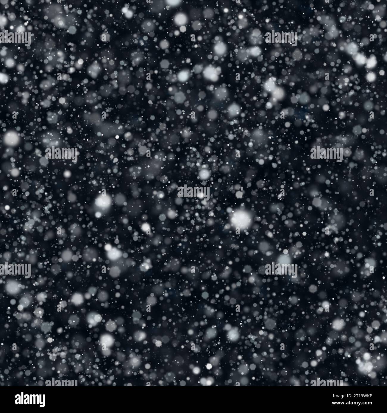 Snow falling from night sky. Winter background Stock Photo - Alamy