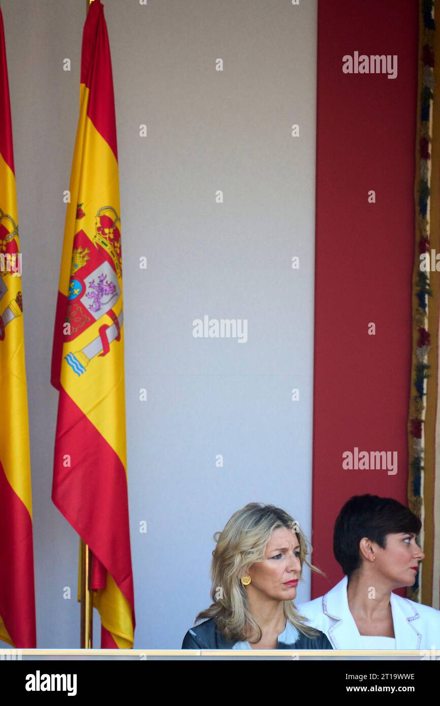 Madrid. Spain. 20231012, Yolanda Diaz attends The National Day ...
