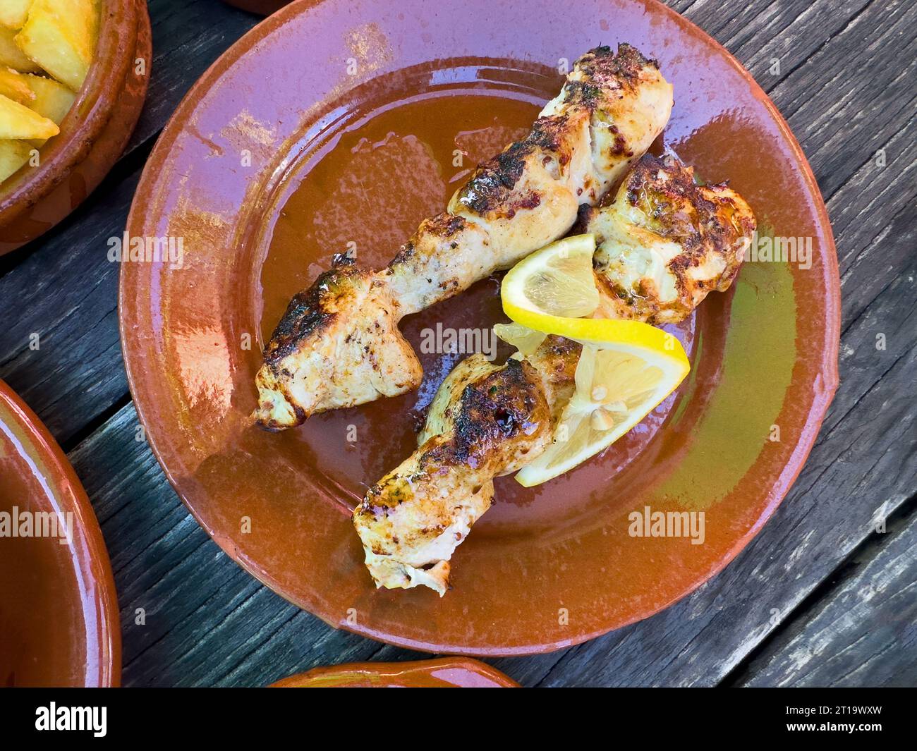 Spanish tapas prepared on the grill Stock Photo - Alamy