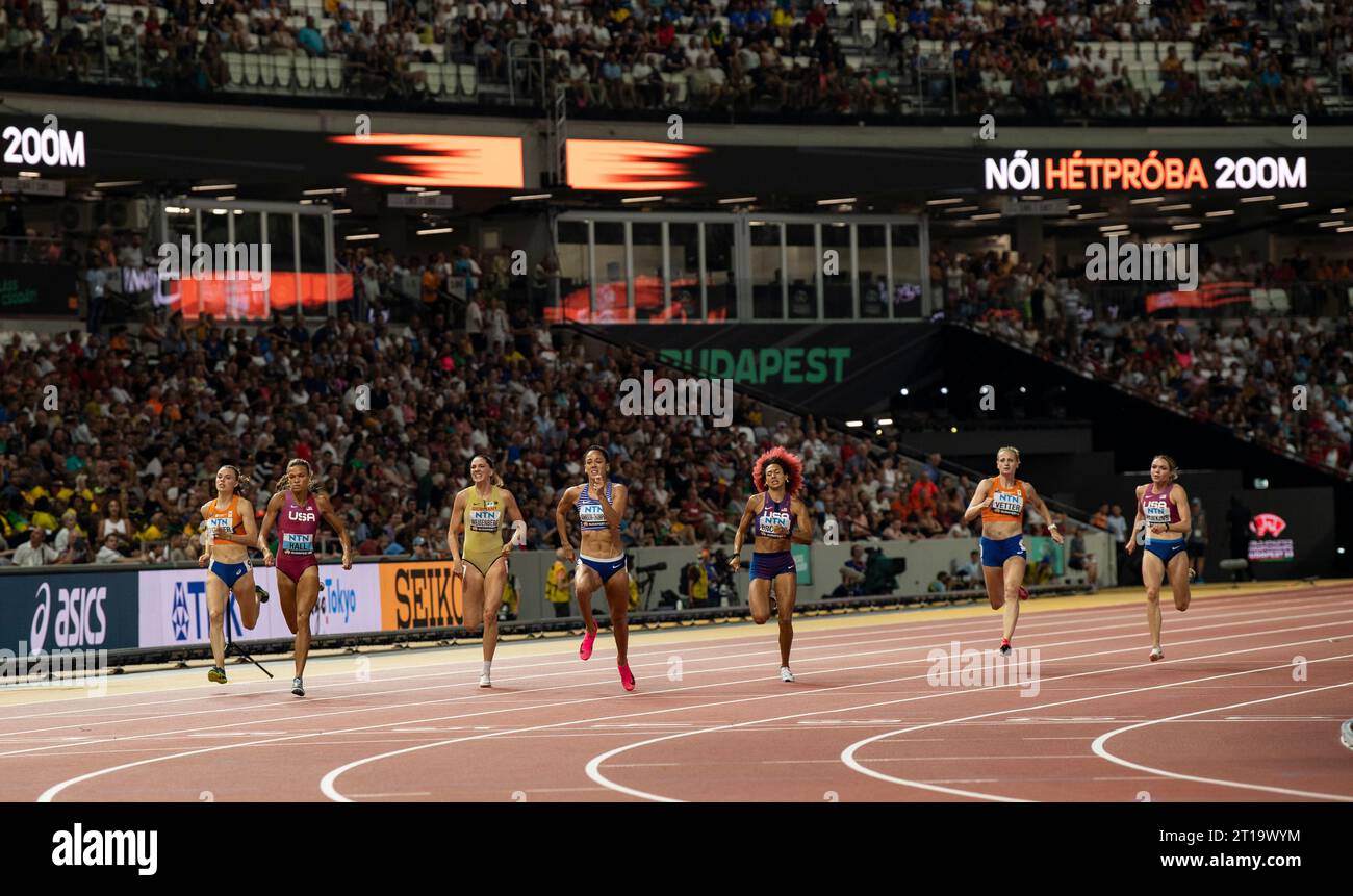 Katarina Johnson-Thompson of Great Britain competing in the 200m ...