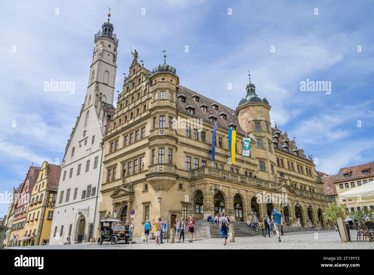 Rathaus, Marktplatz, Rothenburg ob der Tauber, Bayern, Deutschland ...