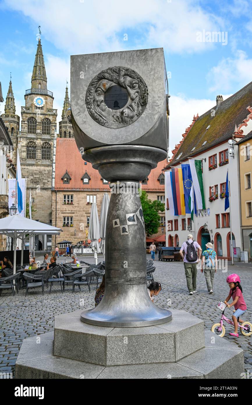 Johann-Sebastian-Bach-Denkmal, Martin-Luther-Platz, Altstadt, Ansbach ...