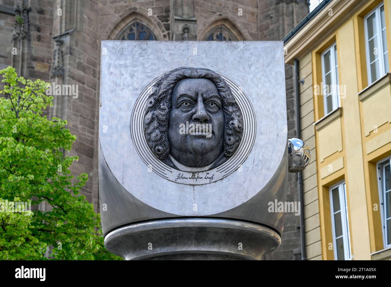 Johann-Sebastian-Bach-Denkmal, Martin-Luther-Platz, Altstadt, Ansbach ...