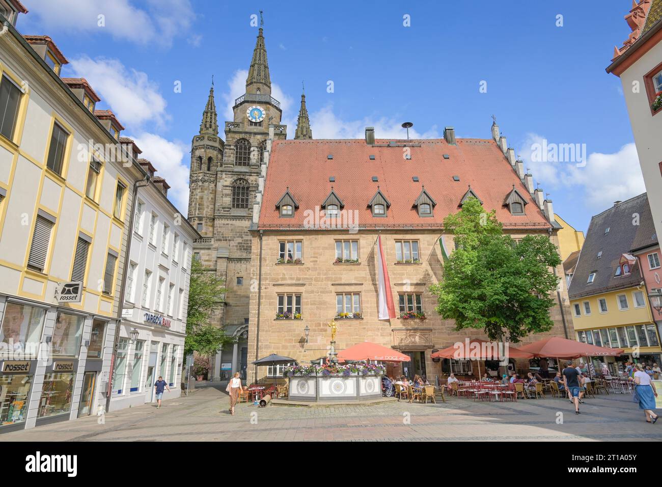 Stadthaus, Martin-Luther-Platz, Ansbach, Bayern, Deutschland Stock ...