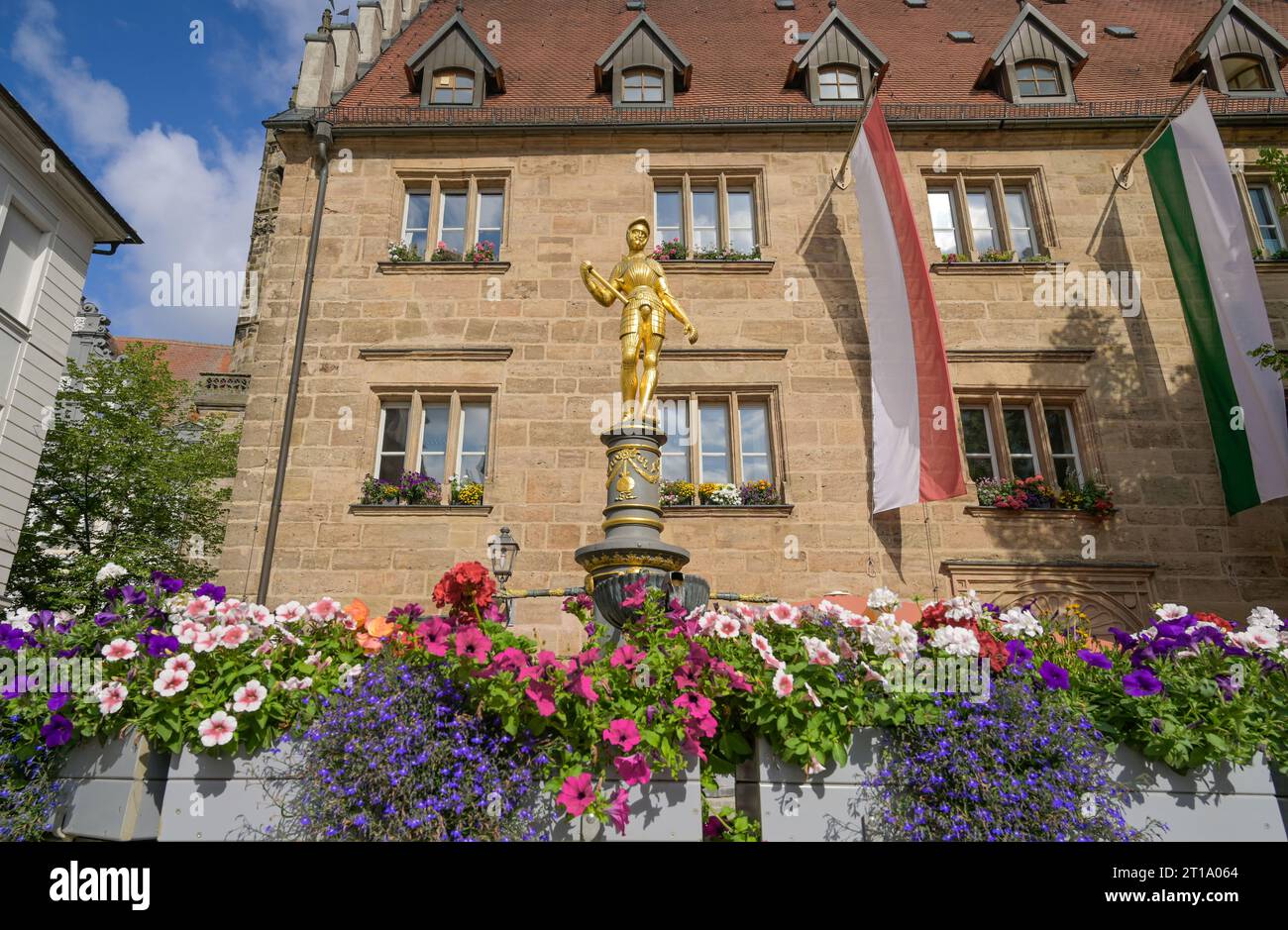 Markgraf-Georg-Brunnen, Stadthaus, Martin-Luther-Platz, Altstadt ...