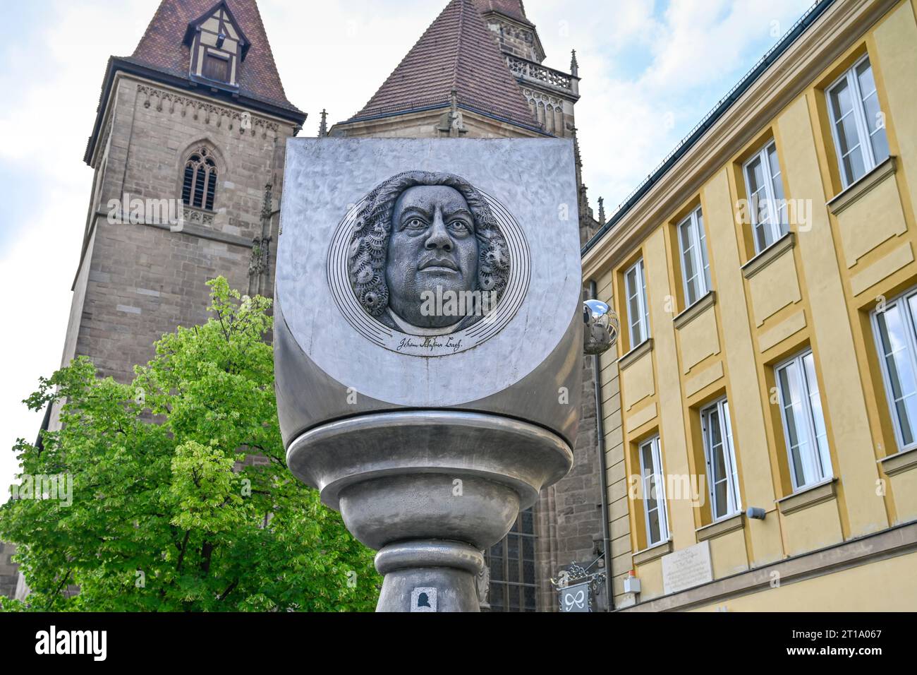Johann-Sebastian-Bach-Denkmal, Martin-Luther-Platz, Altstadt, Ansbach ...