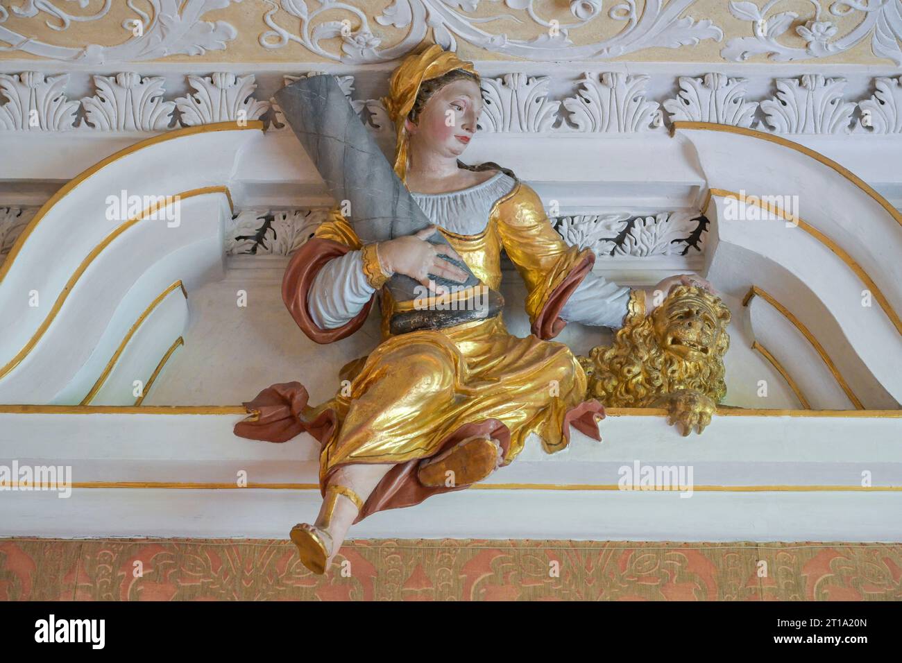 Stuckbild, Tugend Tapferkeit Fortitudo, Privatgemächer des Abtes ...
