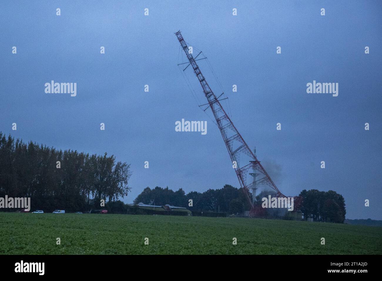 Illustration picture shows the explosive demolition of a former NATO ...