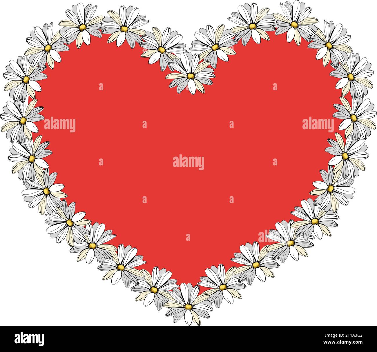 Heart frame flowers Stock Vector Images - Alamy