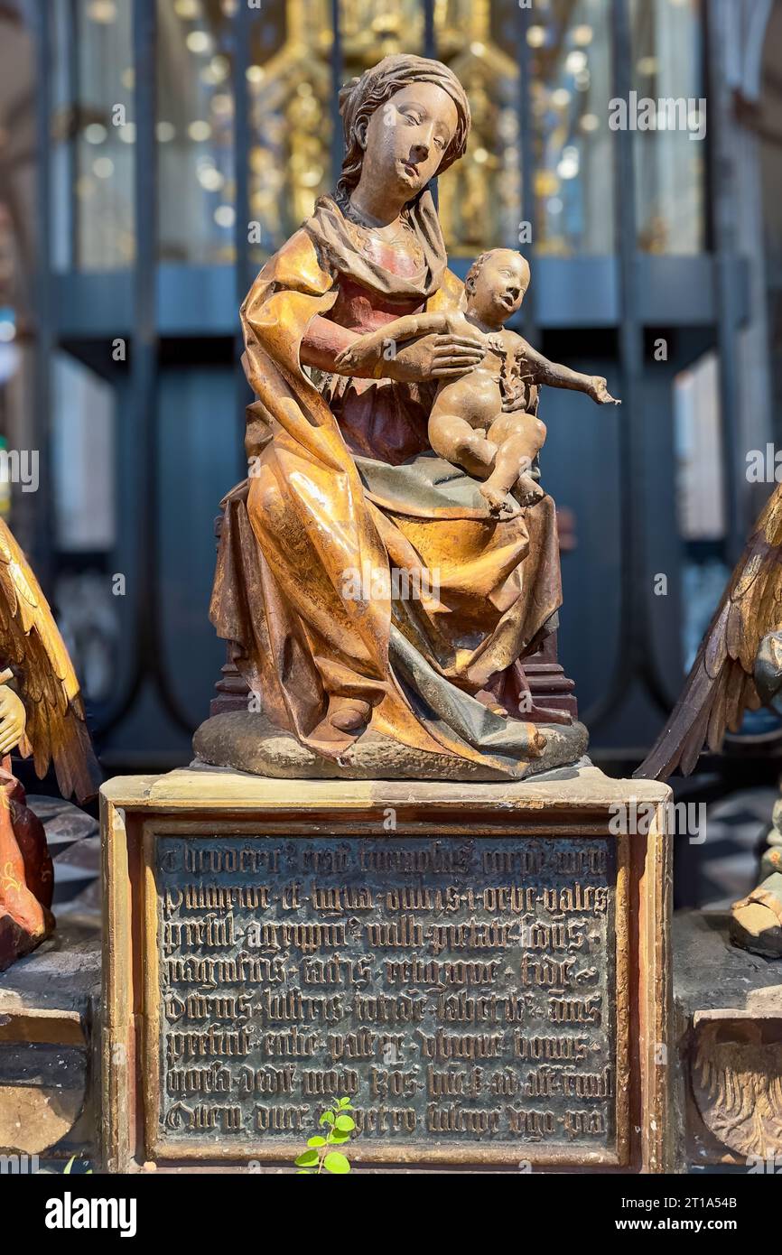 Cologne, Germany - September 22, 2023; Statue of virgin mary, Mother of ...