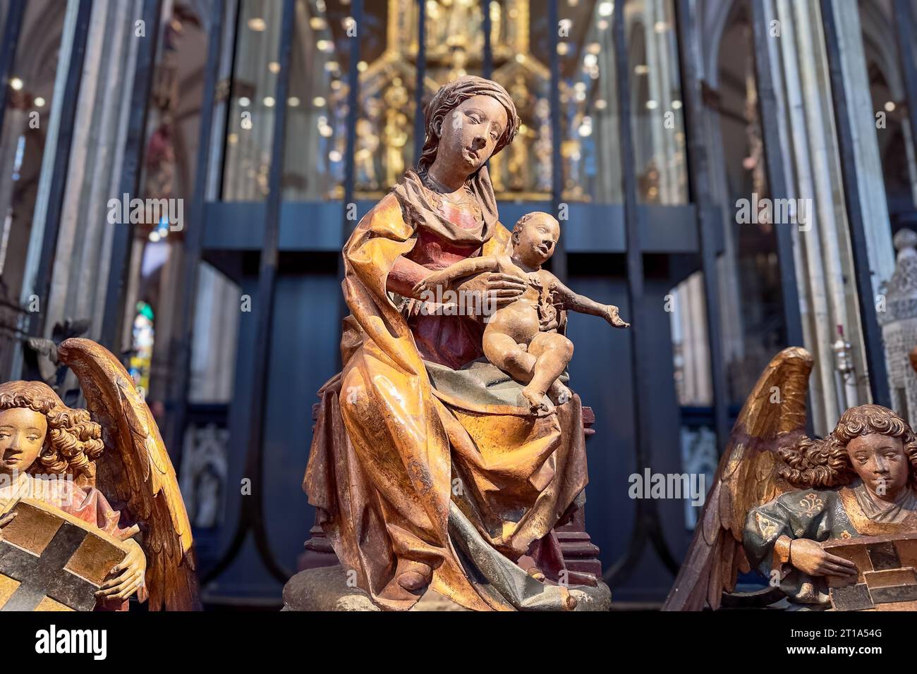Cologne, Germany - September 22, 2023; Statue of virgin mary, Mother of ...