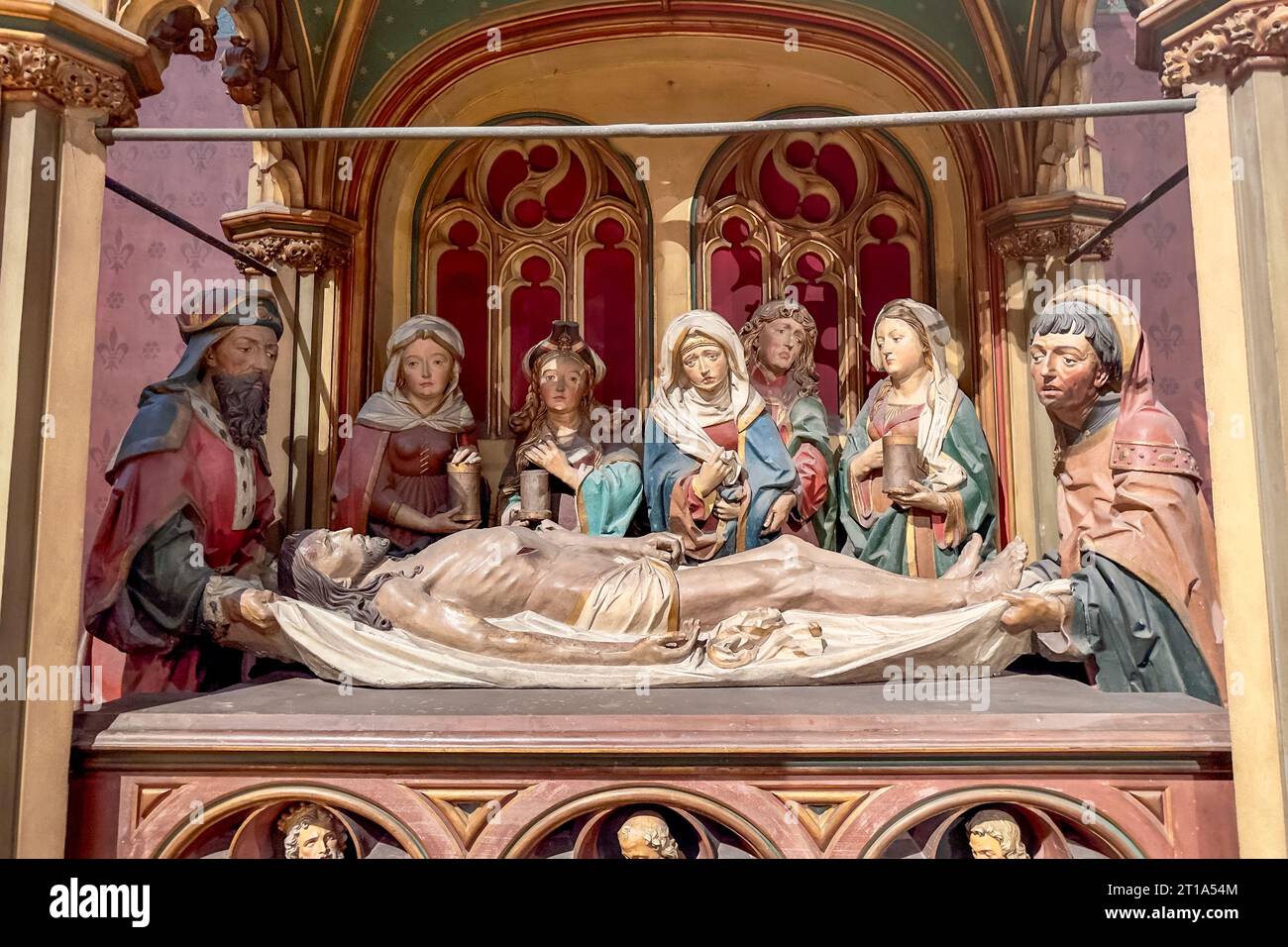 14th Station of the Cross, Way of the Cross, Christ is laid in the Tomb ...