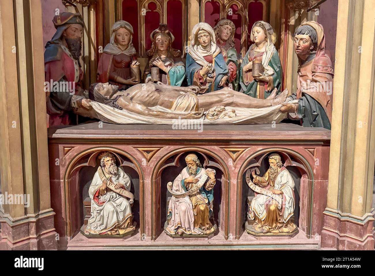 14th Station of the Cross, Way of the Cross, Christ is laid in the Tomb ...