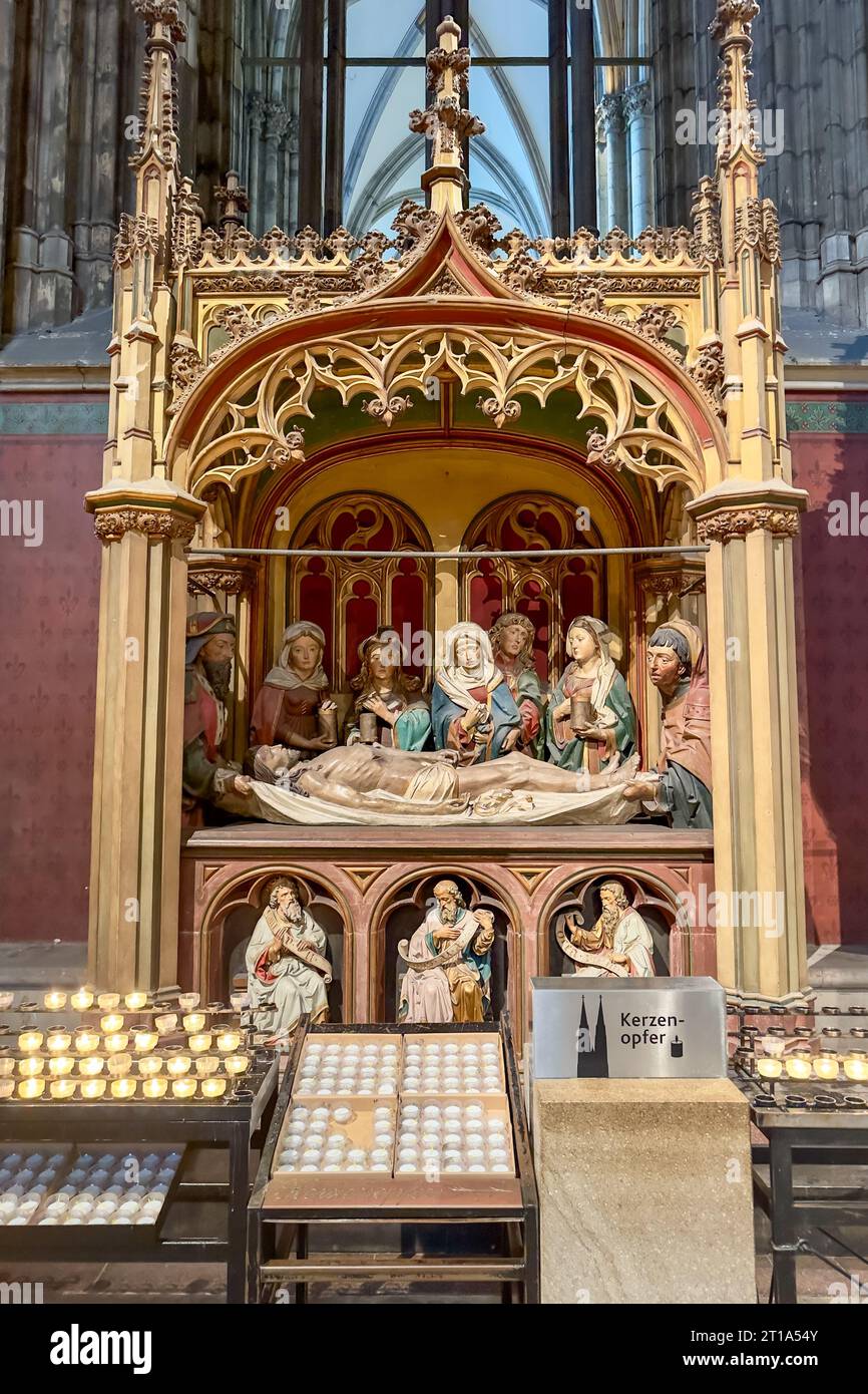 14th Station of the Cross, Way of the Cross, Christ is laid in the Tomb ...