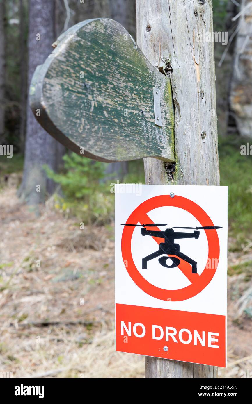 sign with no drone picture Stock Photo - Alamy