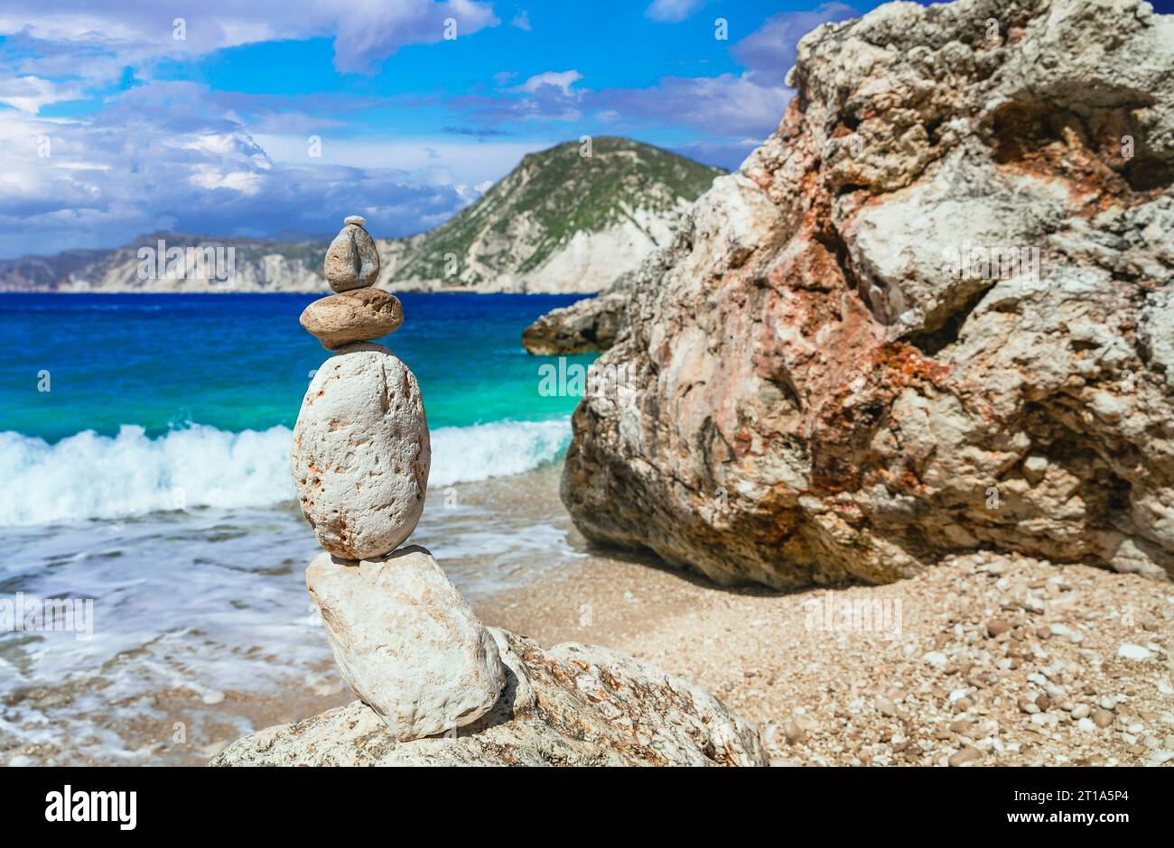 Scenic beaches of beautiful Cephalonia (Kefalonia) island - Agia Eleni ...