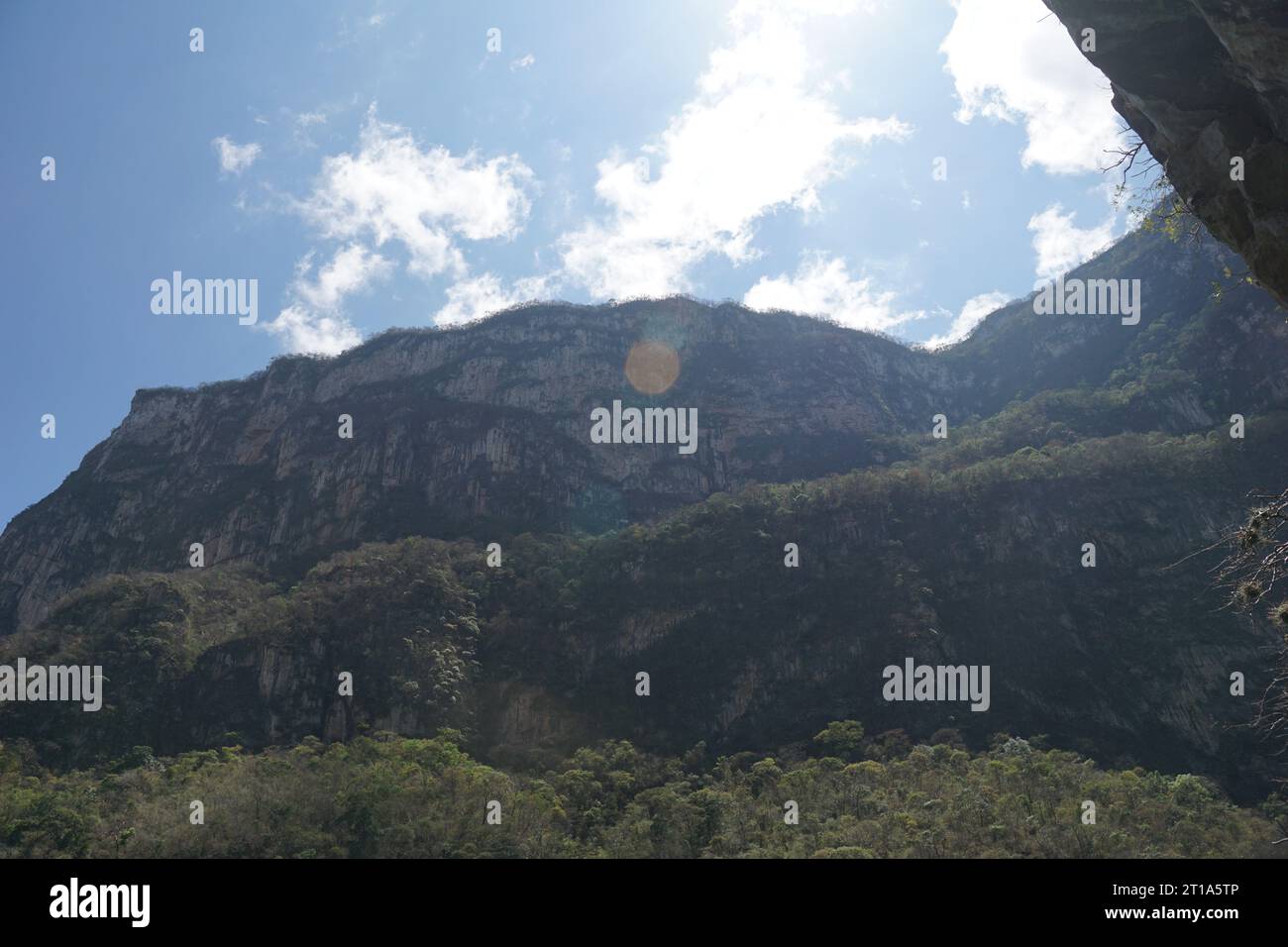 clouds, sky, light, sun, mountain, cliff, vegetation, sumidero canyon ...