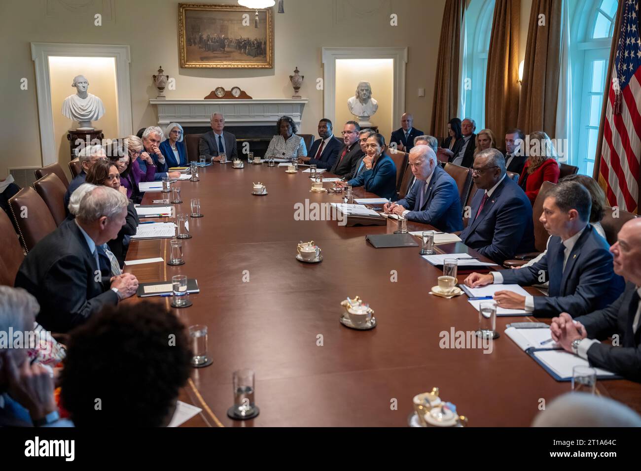 President Joe Biden holds a Cabinet meeting, Monday, October 2, 2023 ...