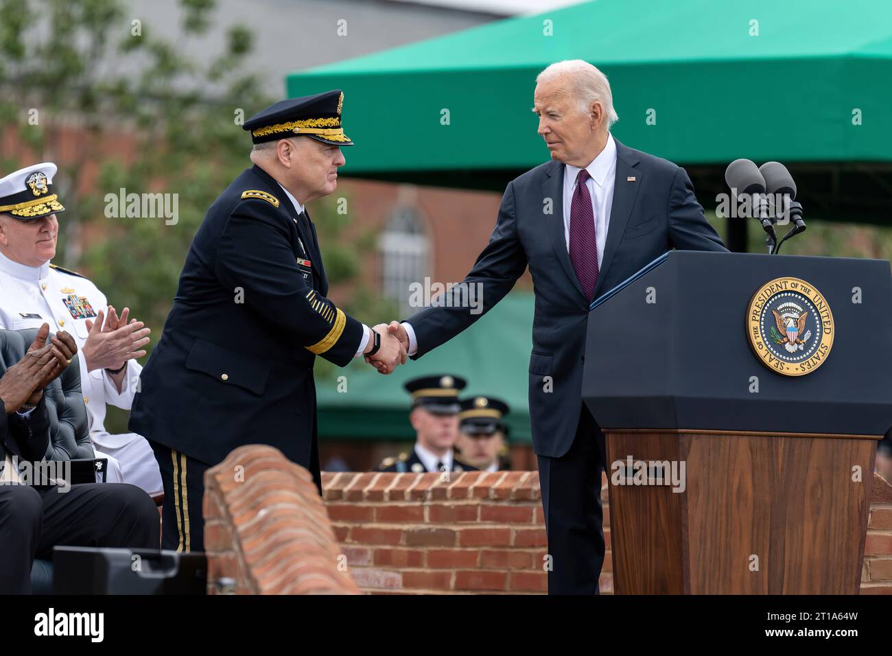President Joe Biden delivers remarks at the Armed Forces Farewell and ...