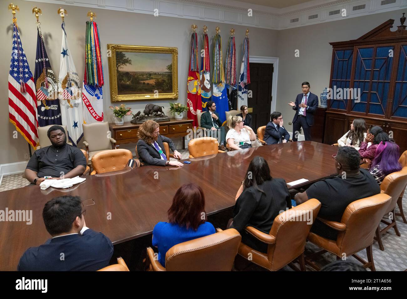 A group of digital creators meet with White House staff in the ...