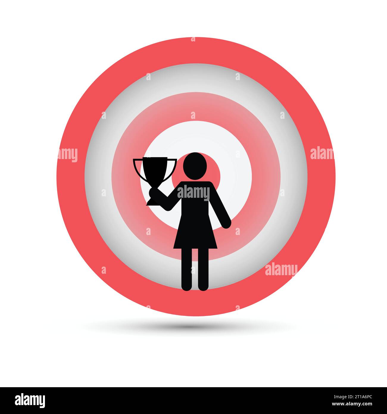 Woman victory sign silhouette Stock Vector Images - Alamy