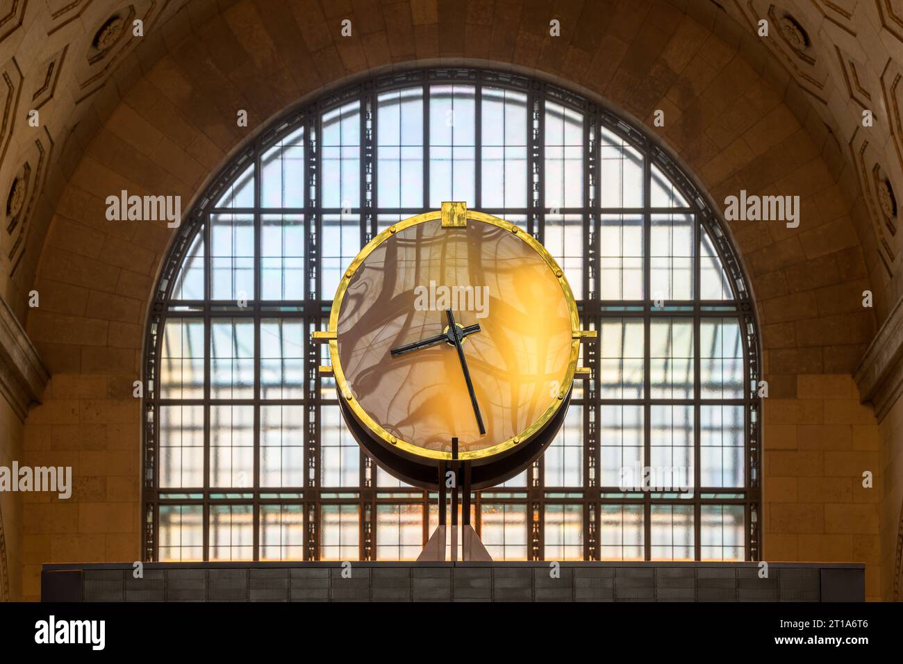 Clock in Union Station at 55 Front Street W in Toronto, Ontario Stock ...