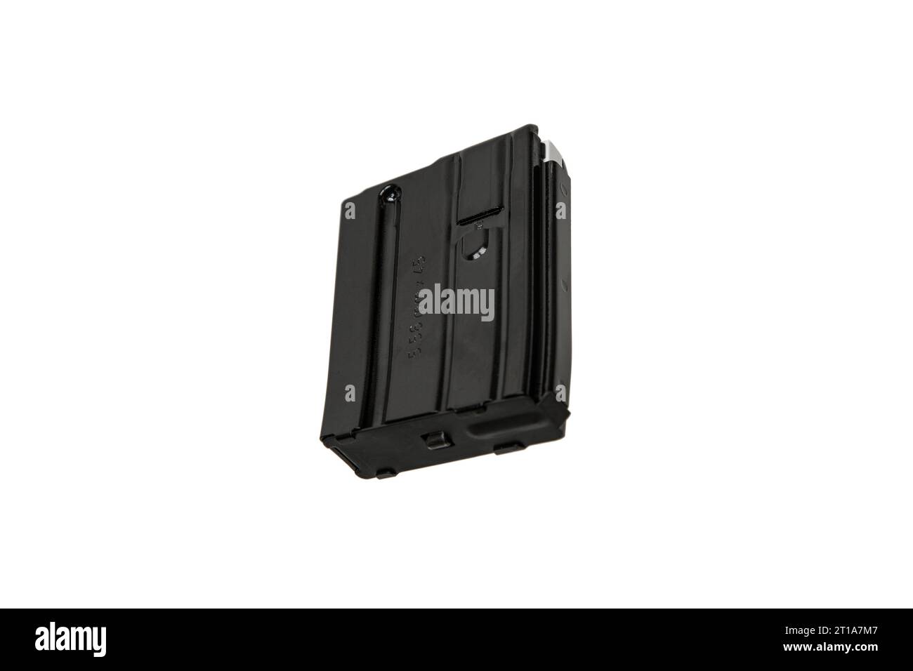 Clip for a rifle or carbine. Ammunition for weapons. Isolate on a white ...