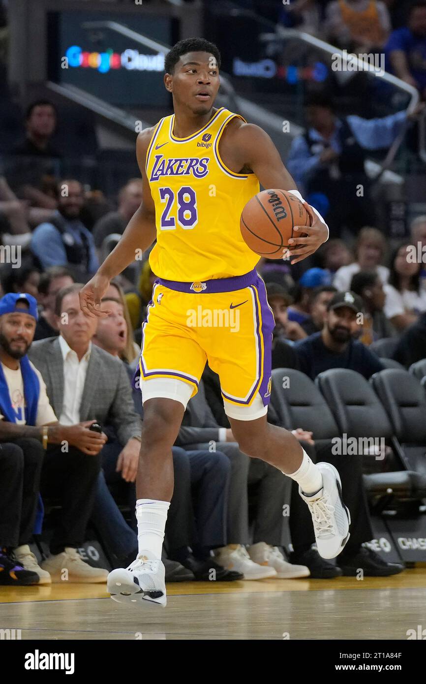 Los Angeles Lakers forward Rui Hachimura (28) during an NBA preseason ...
