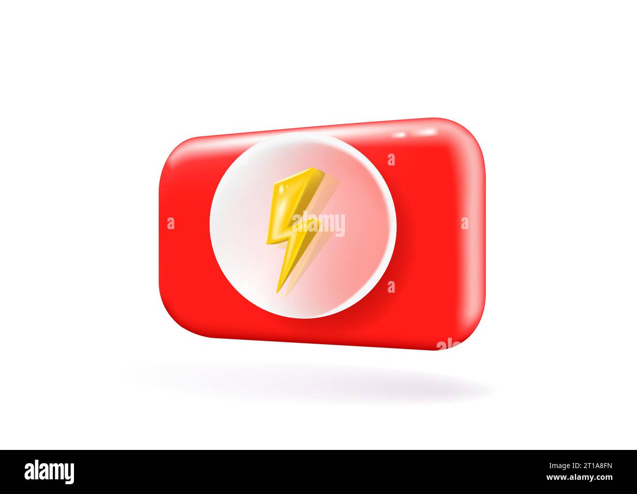 Vector red circle icon on white background. 3d Stock Vector Image & Art ...