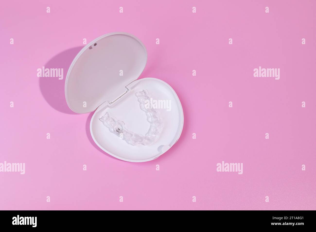 Top View Invisible Invisalign Clear Teeth Aligners, Night Guard in ...