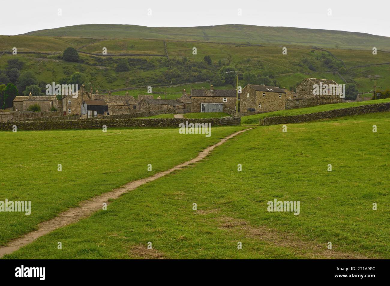 The dales village of Muker in Upper Swaledale, Yorkshire Dales, North ...