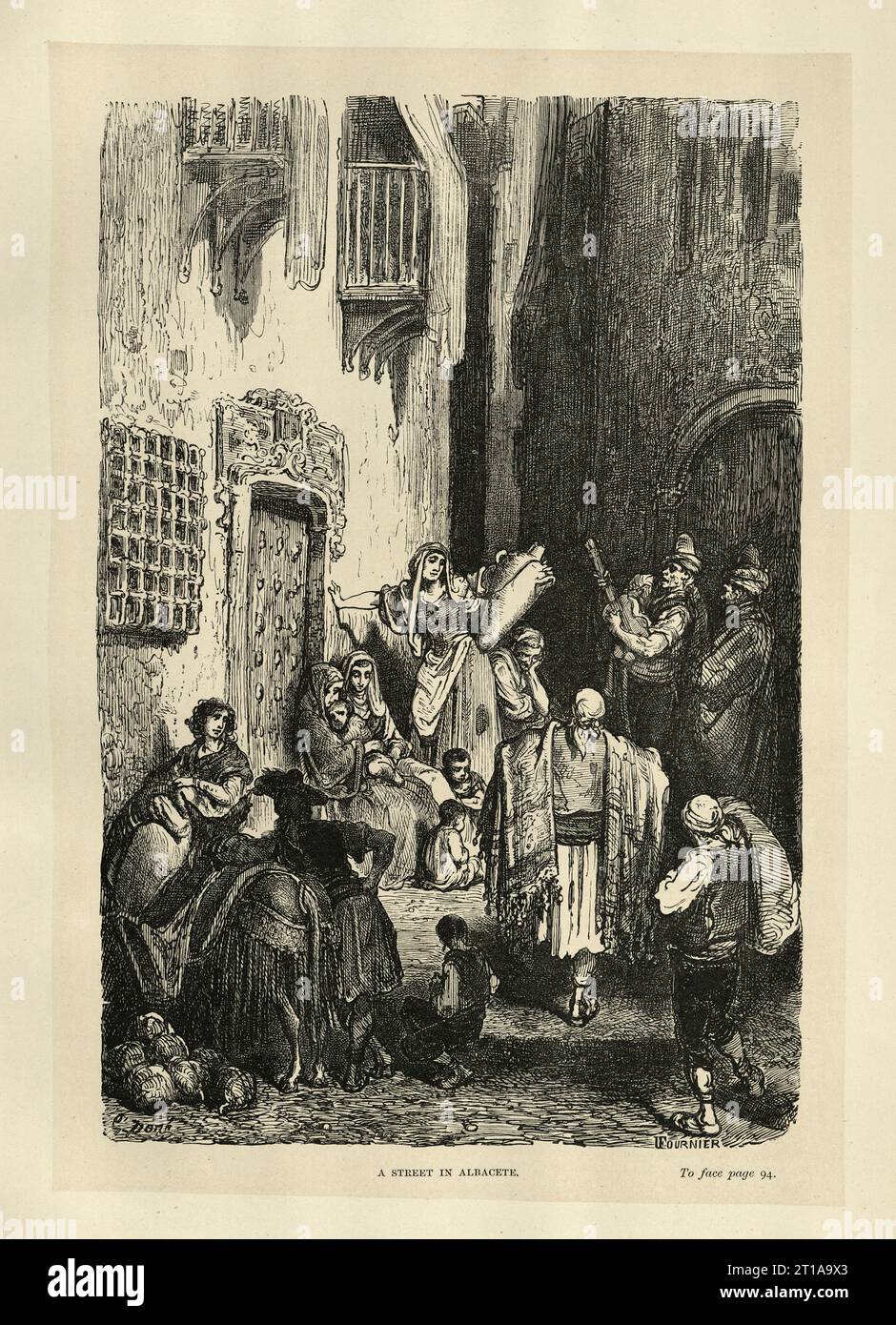 Street in Albacete, Castilla–La Mancha, Spain by Baron ch. D'Avillier ...