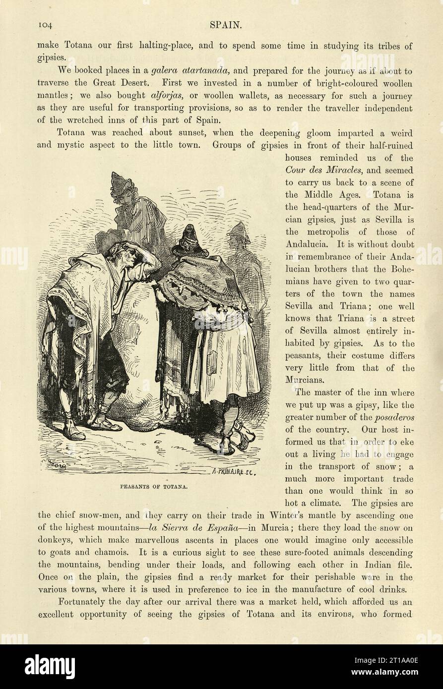 Peasants of Totana, Spain by Baron ch. D'Avillier, illustrated by ...