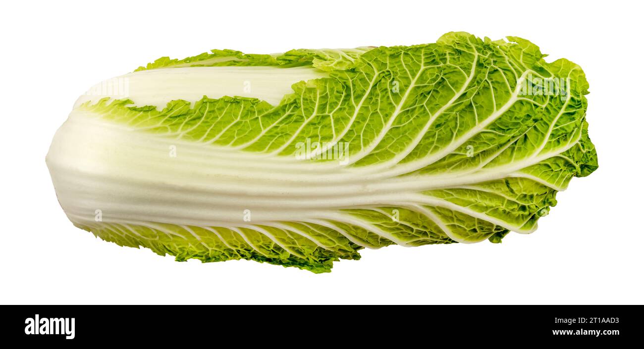 Fresh Peking cabbage on a white background. Vegetables. Leaves of ...