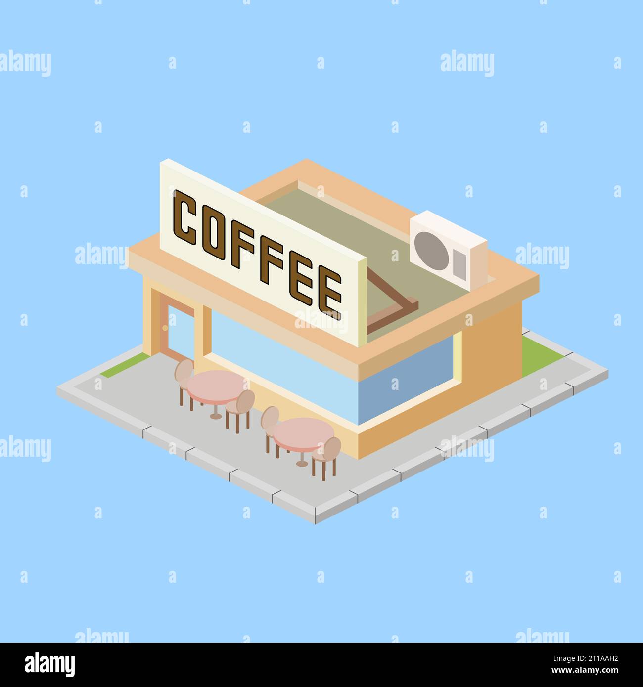 Exterior restaurant isometric hi-res stock photography and images - Alamy