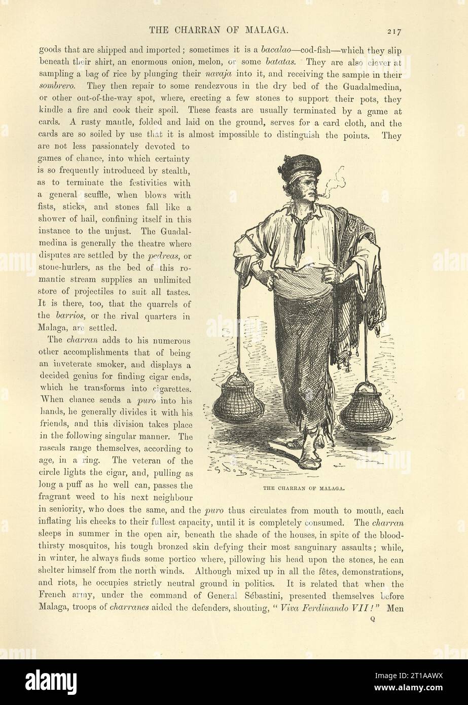 The Charran of Malaga, Page from Spain by Baron ch. D'Avillier ...