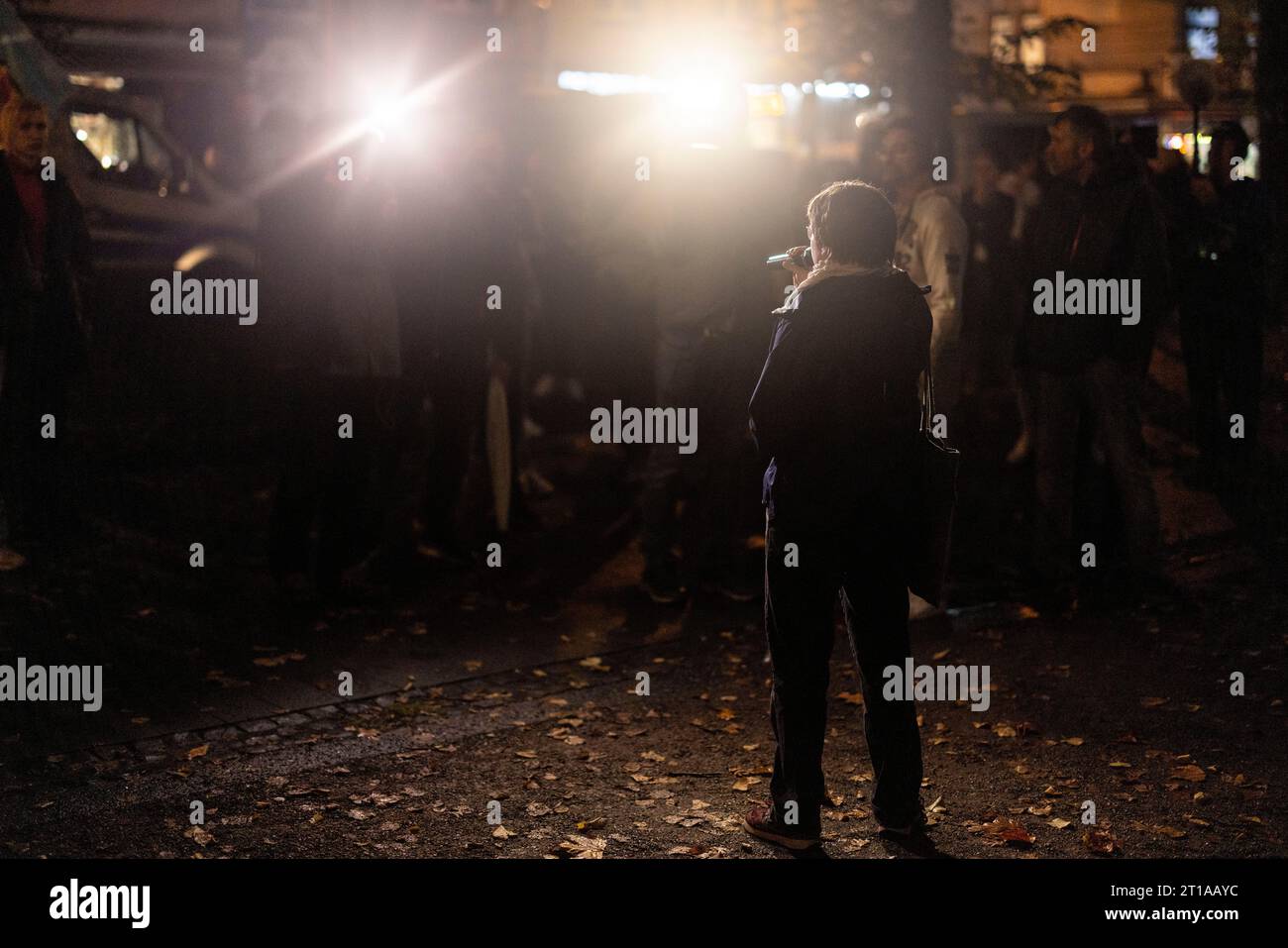 Duisburg, Germany. 12th Oct, 2023. A speaker speaks at the pro ...