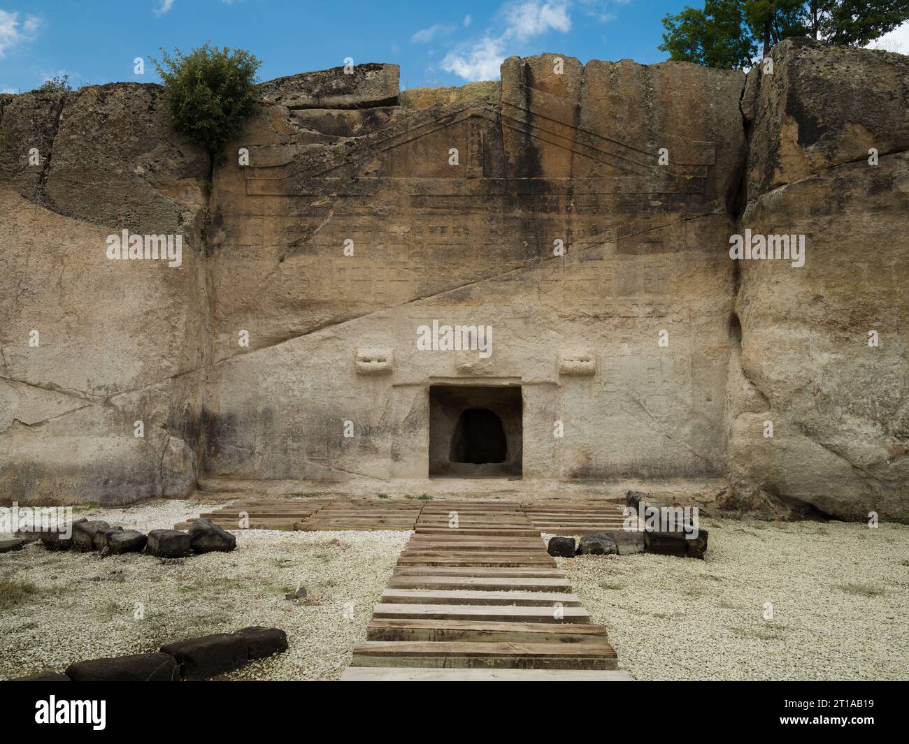 Maltas or Malkaya Phrygian monument. Historical ancient Phrygian ...