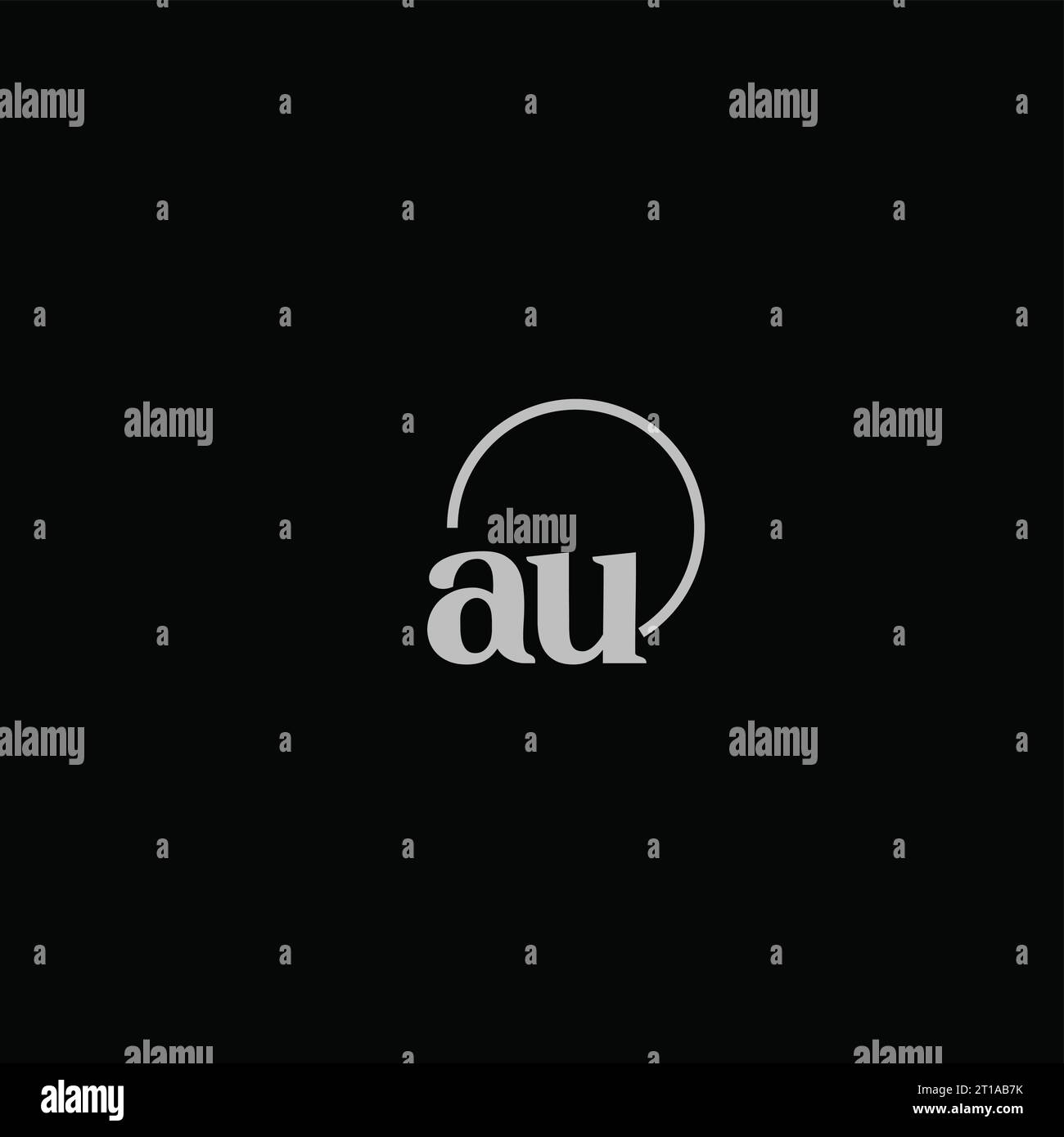 Au initials logo hi-res stock photography and images - Alamy