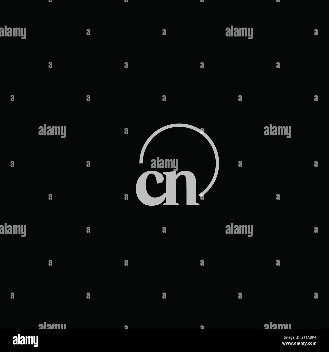 Cn letter logo design Black and White Stock Photos & Images - Alamy