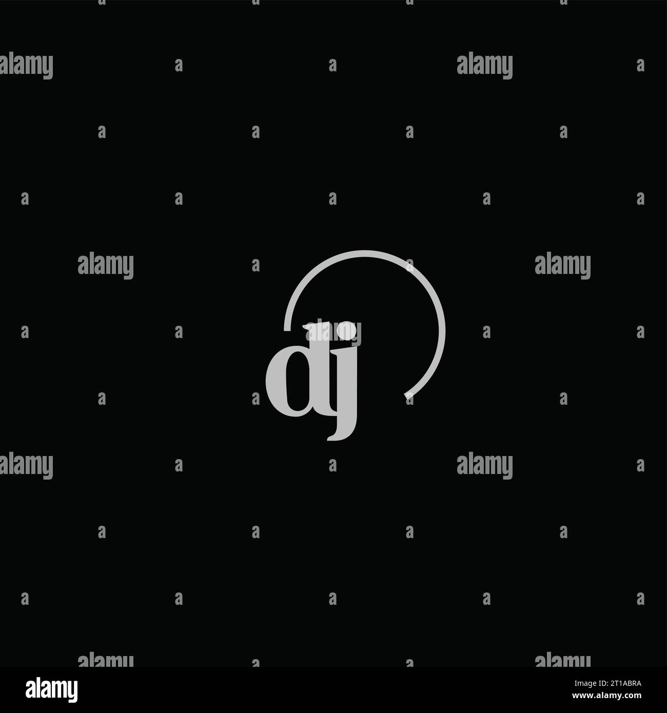 DJ initials logo monogram design ideas Stock Vector Image & Art - Alamy