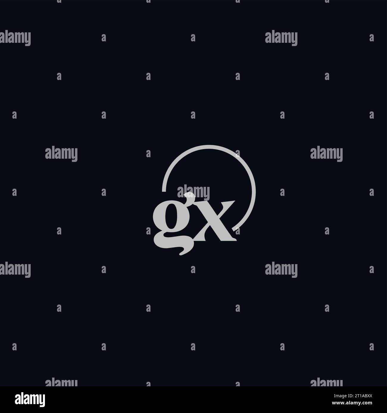 Gx minimal logo design hi-res stock photography and images - Alamy