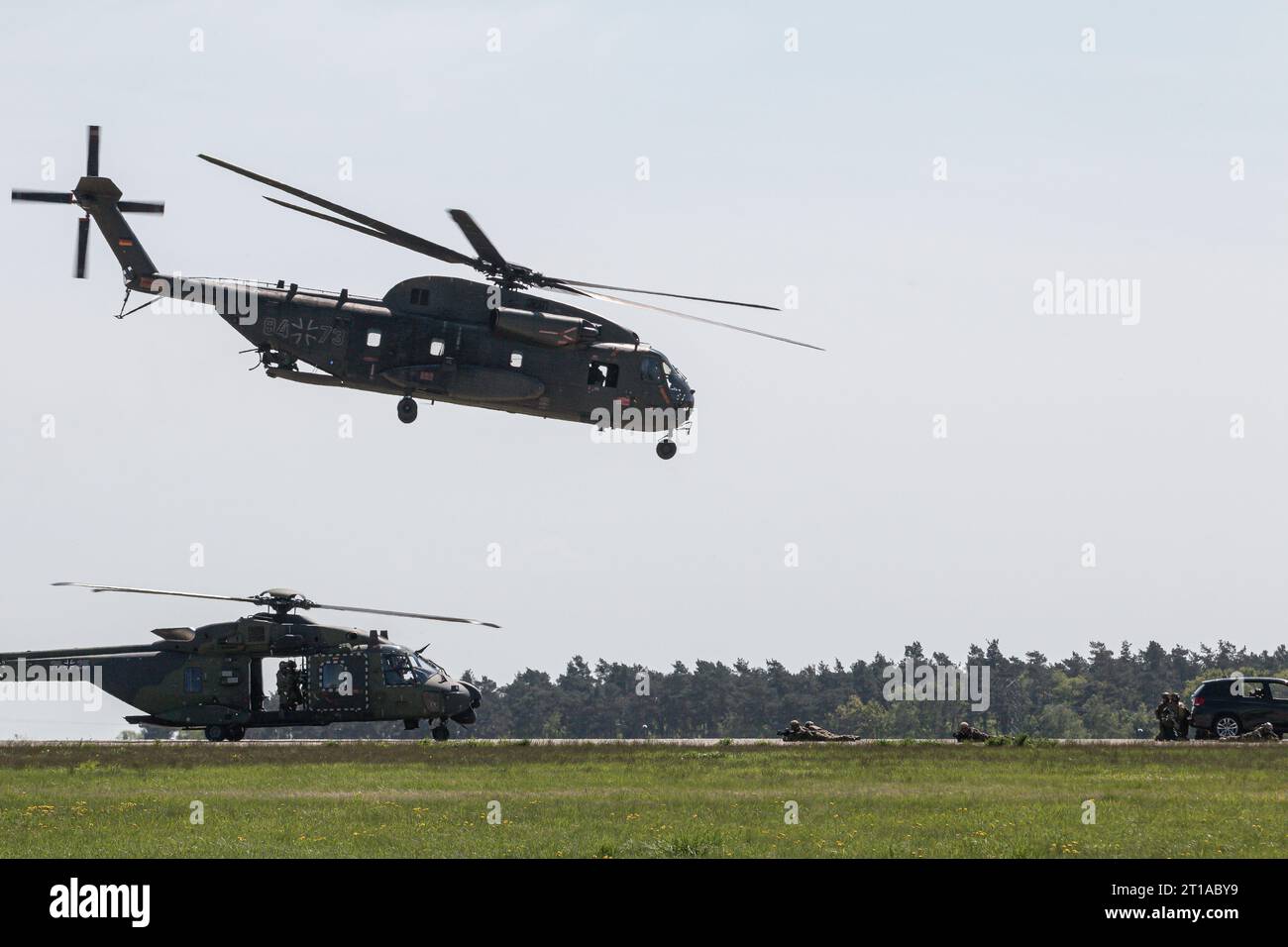 German army performing a military demonstration at the Berlin, Berlin ...