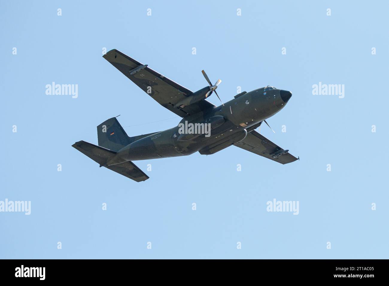 German Air Force Luftwaffe Transall C-160 military transport plane in ...