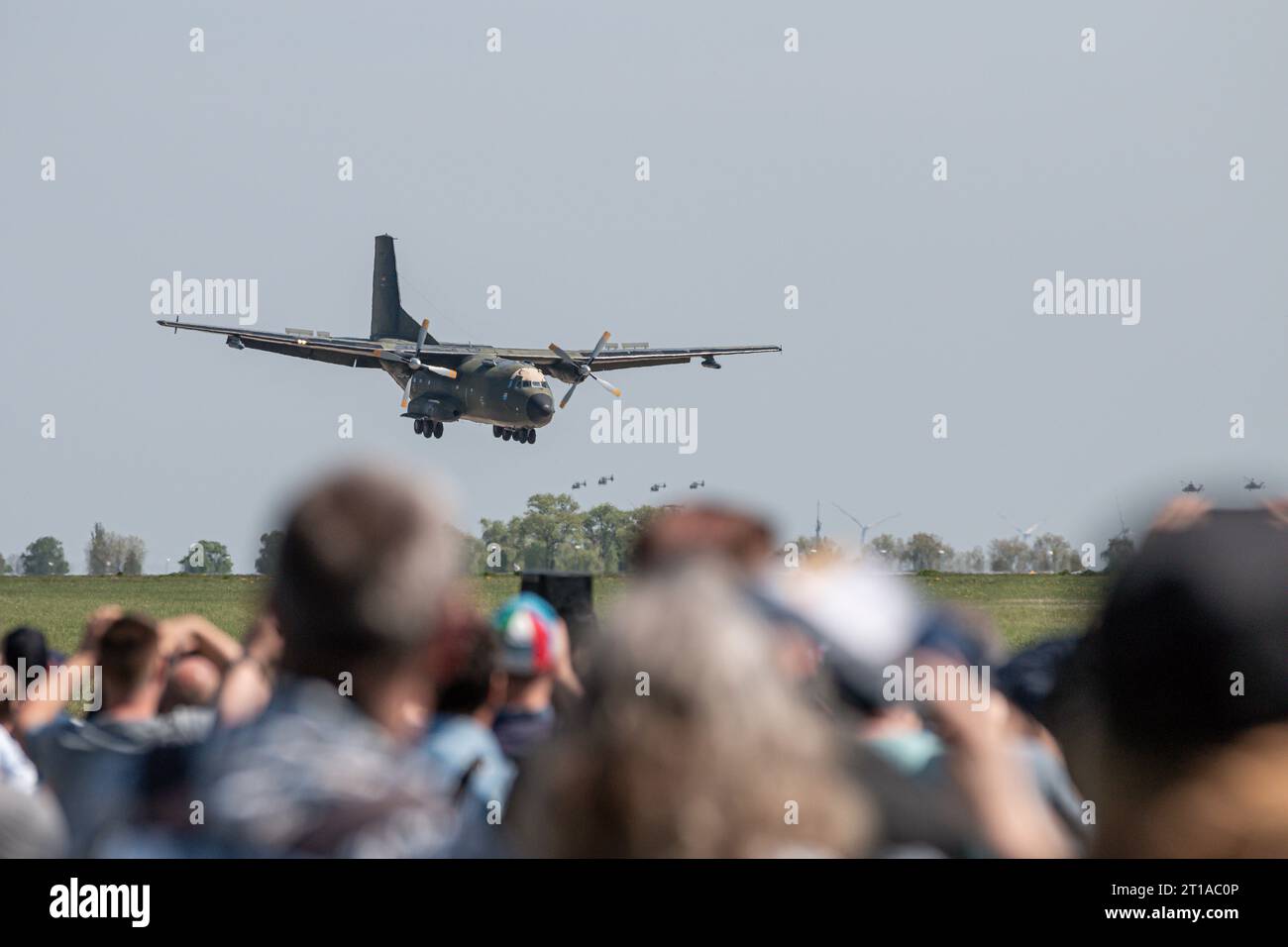 German Air Force Luftwaffe Transall C-160 military transport plane in ...