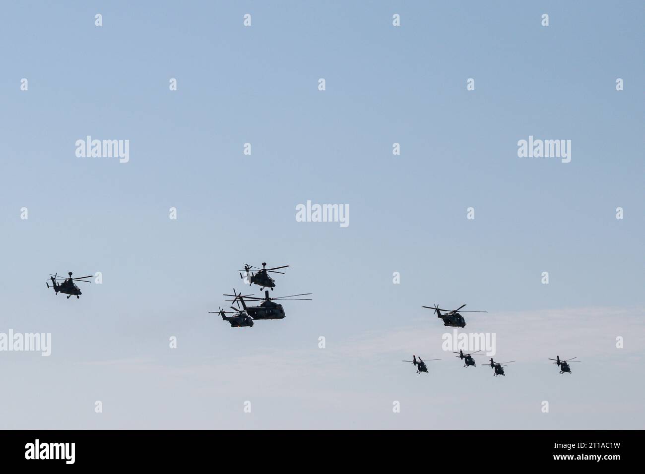 Military utility helicopters Airbus Helicopters H145M of the German Air Force, Berlin, Germany ...